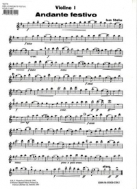 Sibelius Andante Festivo Violin 1 Part: Sheet Music from Music Exchange